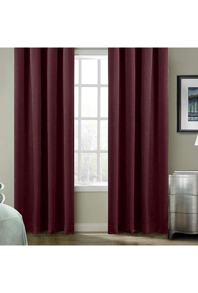 Premier Home Harmony Fon Perde Bordo 140 x 270 cm Premier Home Harmony Fon Perde Bordo 140 x 270 cm