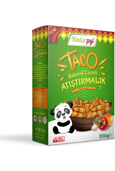 Glutensiz Taco Baharat Çeşnili Atıştırmalık 200 gr Glutensiz Taco Baharat Çeşnili Atıştırmalık 200 gr