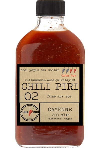 Chili Piri - Füme Acı Sos No:2 - 200 ml Chili Piri - Füme Acı Sos No:2 - 200 ml