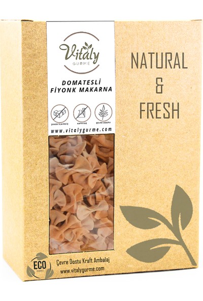 Vitaly Gurme Doğal Domatesli Fiyonk Makarna 300 gr Vitaly Gurme Doğal Domatesli Fiyonk Makarna 300 gr