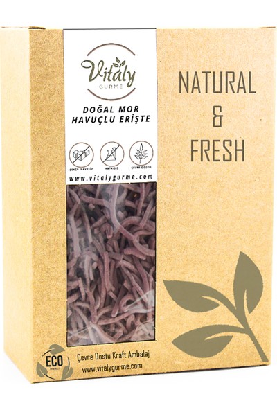 Vitaly Gurme Doğal Mor Havuçlu Erişte 300 gr