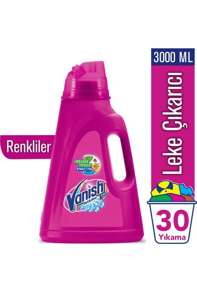 Vanish Kosla Oxi Action Sıvı Leke Çıkarıcı 3000 ml Renkliler İçin Vanish Kosla Oxi Action Sıvı Leke Çıkarıcı 3000 ml Renkliler İçin