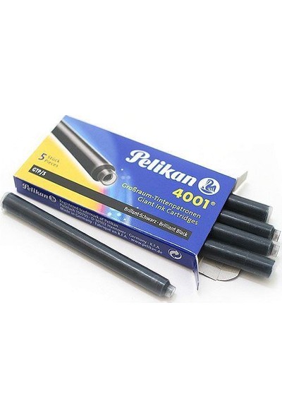 Pelikan 4001 Dolmakalem Kartuşu Dev Royal Siyah (5'li Kutu) Pelikan 4001 Dolmakalem Kartuşu Dev Royal Siyah (5'li Kutu)