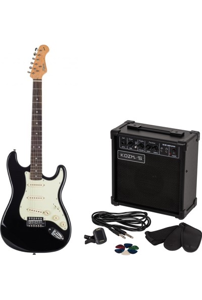 Kozmos KGP-STG10-BK Elektro Gitar Başlangıç Paketi