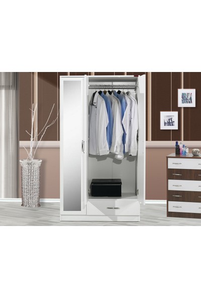 Metalia Gm001 Life 3 Kapı Tek Çekmeceli Aynalı Gardırop