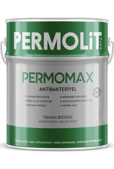 Permolit Permomax Antibakteriyel Tavan Boyası 3.5 KG Permolit Permomax Antibakteriyel Tavan Boyası 3.5 KG