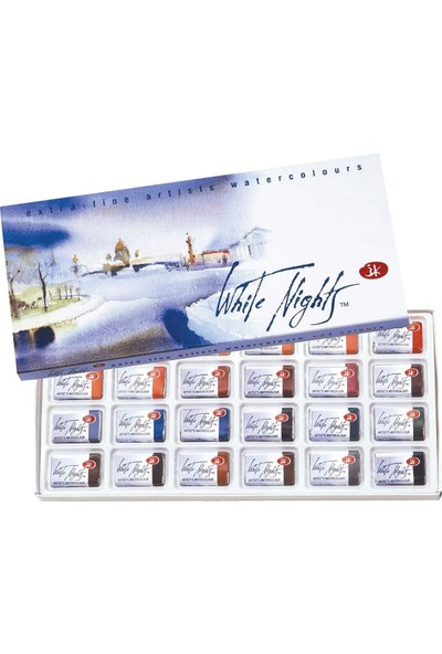 S.p White Nights Artists Watercolors Set 24'lü Karton Kutu S.p White Nights Artists Watercolors Set 24'lü Karton Kutu