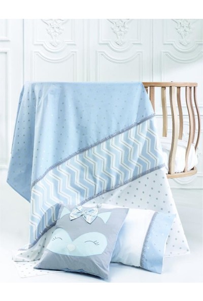 Momi Shop Fox Bebek Nevresim Takımı Mavi Momi Shop Fox Bebek Nevresim Takımı Mavi