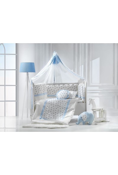 Momi Shop Elephant Bebek Beşik Uyku Seti Mavi Momi Shop Elephant Bebek Beşik Uyku Seti Mavi