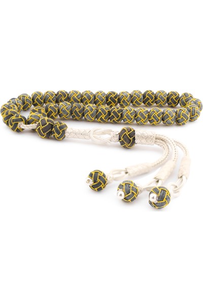 Gumush Gümüş Sarı Siyah Kazaziye Tesbih