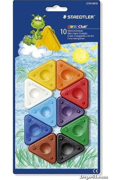 Noris Club Üçgen Pastel Boya Dilimleri 10Lu