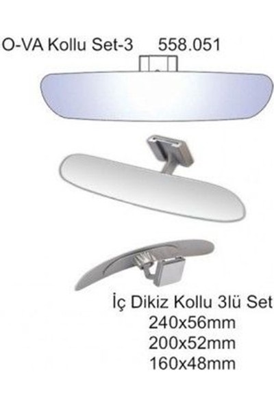 Motaysan Ic Dikiz Aynası Ova 3 Lü Set
