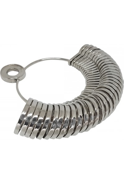 Tevuli Gümüş 925 Ayar Metal Parmak Yüzük Ölçü Halkası