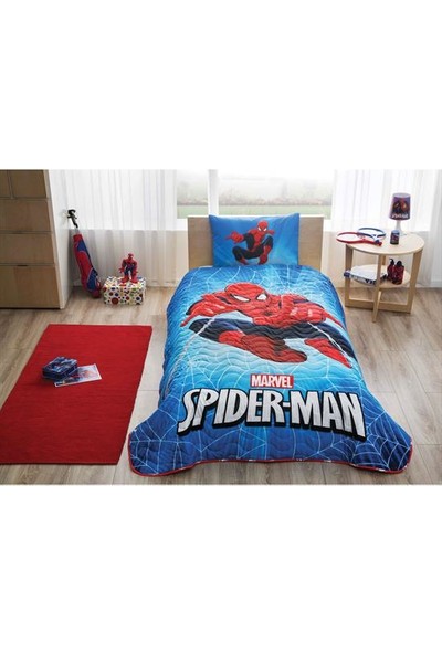 Taç Spiderman Skyscaper Yatak Örtüsü