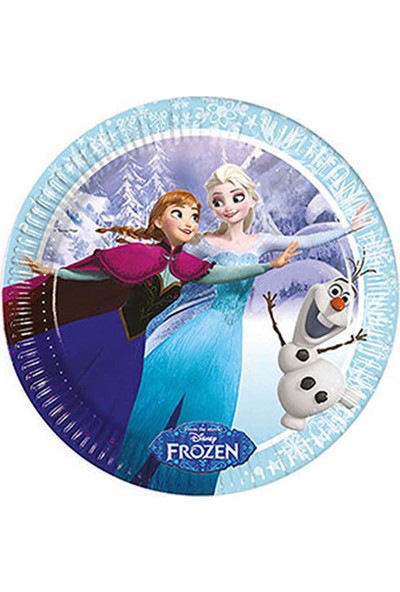 Roll-Up Frozen Ice Skating Kağıt Tabak 23 cm 8li