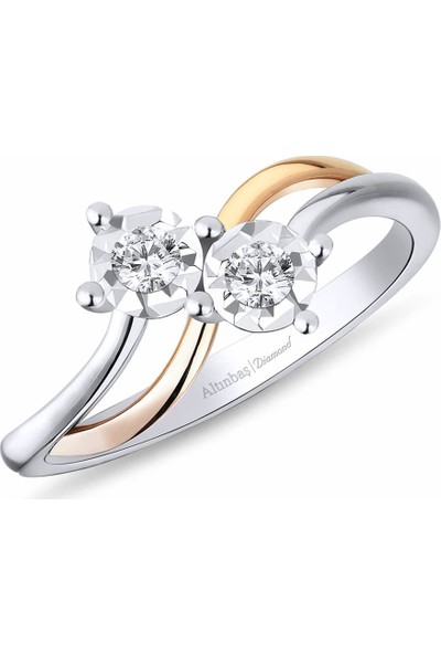 Altınbaş Pırlanta Çift Taş Yüzük