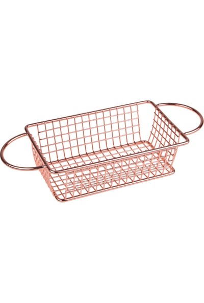 Bambum Taşev Carnas Metal Sunum Sepeti Dikdörtgen T0816