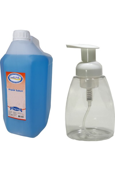 Welllline Köpük Sabun 5 Lt + 350 ml Köpük Sabun Şişesi Set Welllline Köpük Sabun 5 Lt + 350 ml Köpük Sabun Şişesi Set