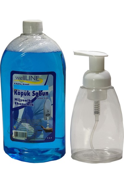 Wellline Köpük Sabun 1 Lt + 350 ml Yedek Şişe Wellline Köpük Sabun 1 Lt + 350 ml Yedek Şişe