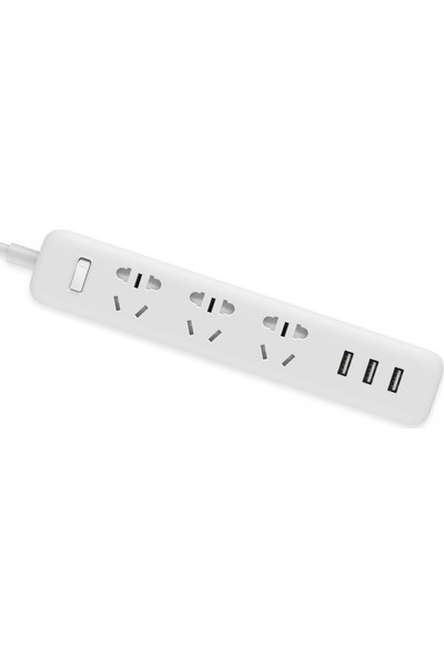 Xiaomi Power Strip USB Girişli 3 Lü Priz Beyaz Xiaomi Power Strip USB Girişli 3 Lü Priz Beyaz