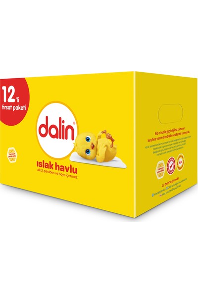 Dalin Klasik Islak Havlu 12'li Paket 672 Yaprak Dalin Klasik Islak Havlu 12'li Paket 672 Yaprak