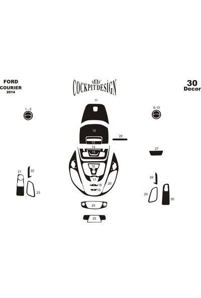 Meriç Ford Courier Maun Kaplama 2014 30 Parça Meriç Ford Courier Maun Kaplama 2014 30 Parça