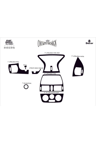 Meriç Fiat Brava Marea Maun Kaplama 1995 8 Parça