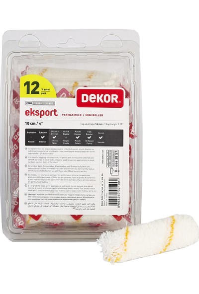 Dekor Export Saten Parmak Rulo 12'li Yedek Dekor Export Saten Parmak Rulo 12'li Yedek