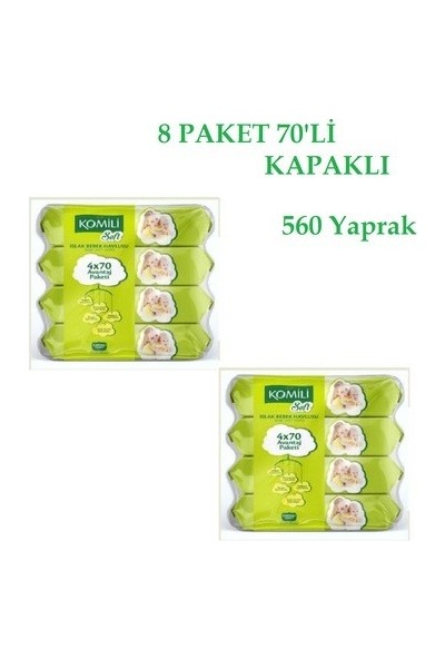 Komili Soft Islak Havlu 8 x 70 Toplam 560 Adet