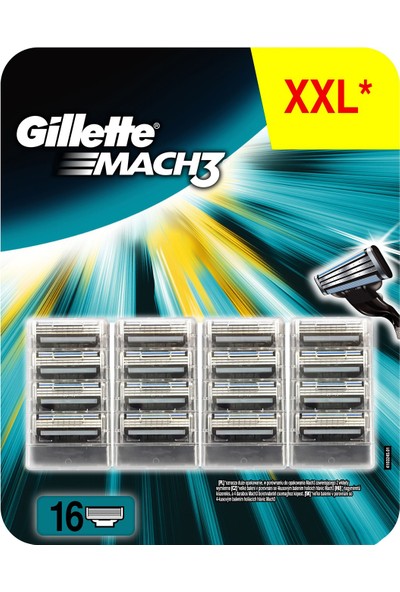 Gillette Mach3 Yedek Tıraş Bıçağı 16'lı Gillette Mach3 Yedek Tıraş Bıçağı 16'lı
