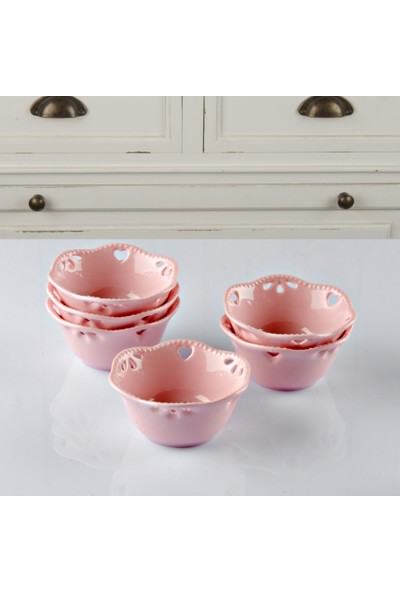 White & Begie Lucca Anela 6'lı Çerezlik-Pembe Lcc-2238 White & Begie Lucca Anela 6'lı Çerezlik-Pembe Lcc-2238