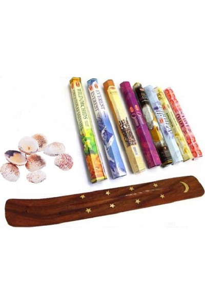 Piramigo 180 Çubuk Karma Tütsü - Tütsü Kayığı ve Naturel Deniz Kabukları Piramigo 180 Çubuk Karma Tütsü - Tütsü Kayığı ve Naturel Deniz Kabukları