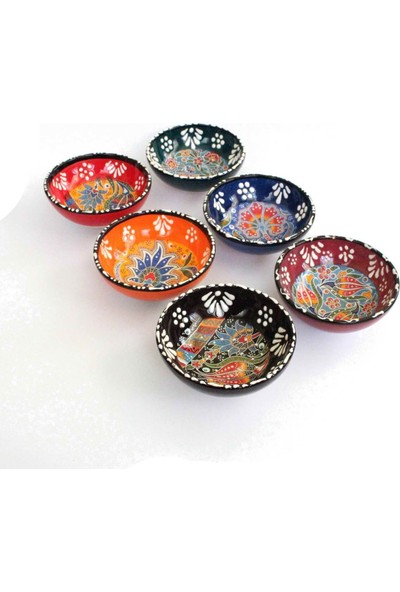 İlbay 12 cm Otantik Desenli Çini Kase Takımı