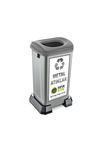 Tuncel Teknik Sıfır Atık Çöp Kovası 50 Litre-Metal Atık Tuncel Teknik Sıfır Atık Çöp Kovası 50 Litre-Metal Atık