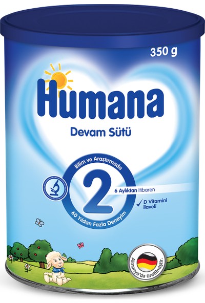 Humana 2 Metal Kutulu Devam Sütü 350 gr Humana 2 Metal Kutulu Devam Sütü 350 gr