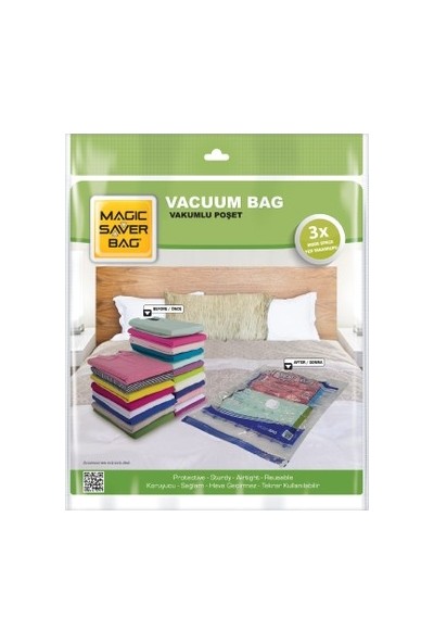 Magic Saver Bag Büyük Boy Vakumlu Hurç Yorgan Hurcu Vakumlu Hurc Poşet Saklama Torbası 55 x 90CM Magic Saver Bag Büyük Boy Vakumlu Hurç Yorgan Hurcu Vakumlu Hurc Poşet Saklama Torbası 55 x 90CM