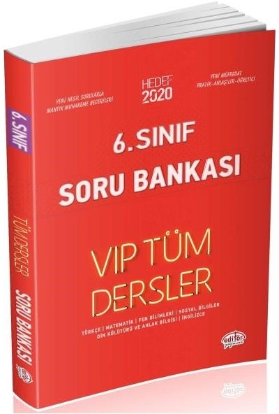 Editör Yayınları 6. Sınıf VIP Tüm Dersler Soru Bankası-Kırmızı Kitap Editör Yayınları 6. Sınıf VIP Tüm Dersler Soru Bankası-Kırmızı Kitap