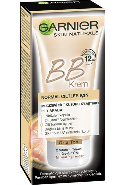 Garnier BB Krem Mucizevi Cilt Kusursuzlaştırıcı Orta Ton 50ML Garnier BB Krem Mucizevi Cilt Kusursuzlaştırıcı Orta Ton 50ML