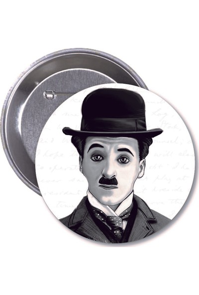 Charlie Chaplin Karikatür Rozet