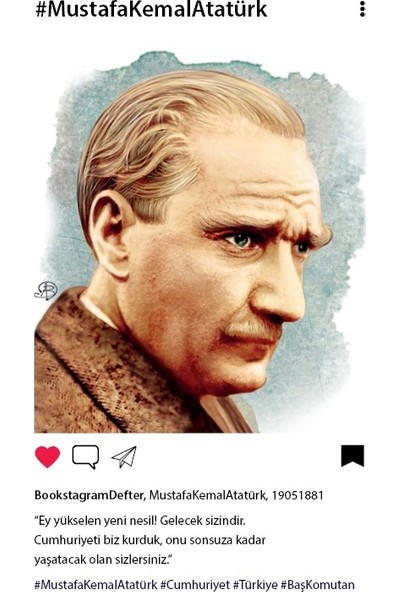 Atatürk Profil - Bookstagram Defter