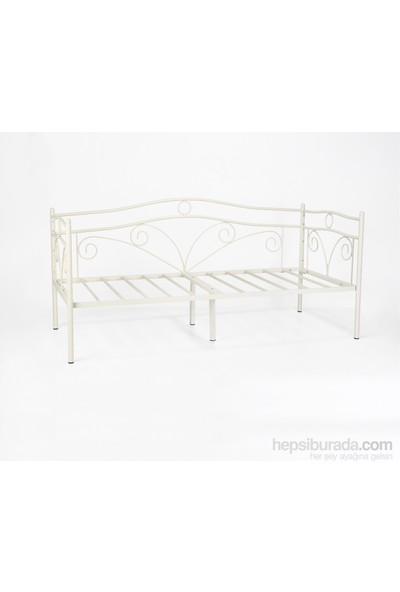Daybed 90x200 Sedir Oturma Kasası Beyaz