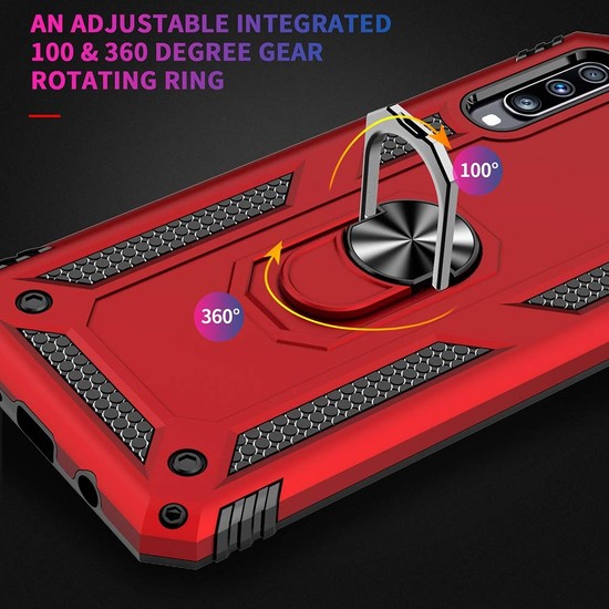 Microsonic Samsung Galaxy A70 Kılıf Military Ring Holder Fiyatı