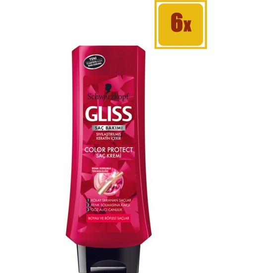 Gliss Color Protect Saç Kremi 360 ml 6'lı Set Fiyatı