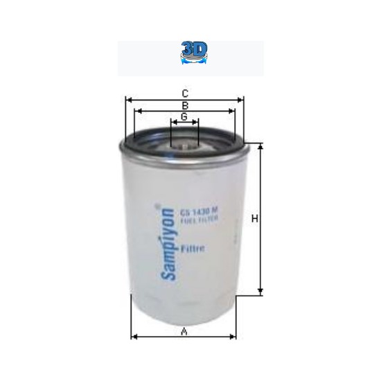 Şampiyon Cs 1430 Mfl Bmc Forklıft Mazot Filtresi Fiyatı