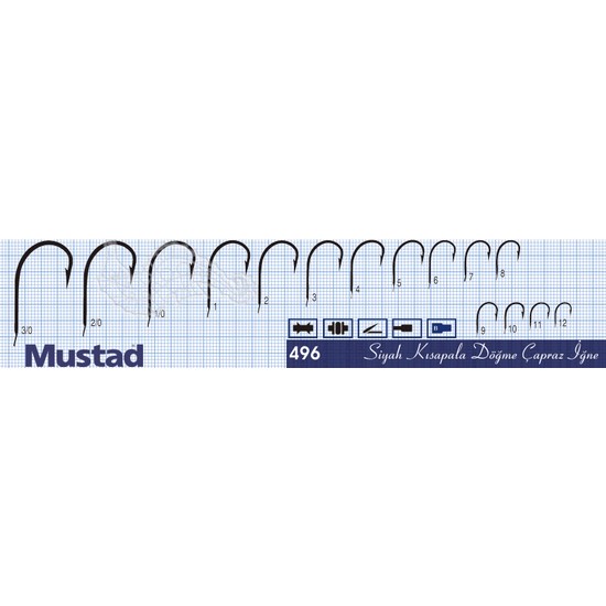 Mustad 496 No:1 2 3 4 5 6 7 50'Li Kutuda Fiyatı
