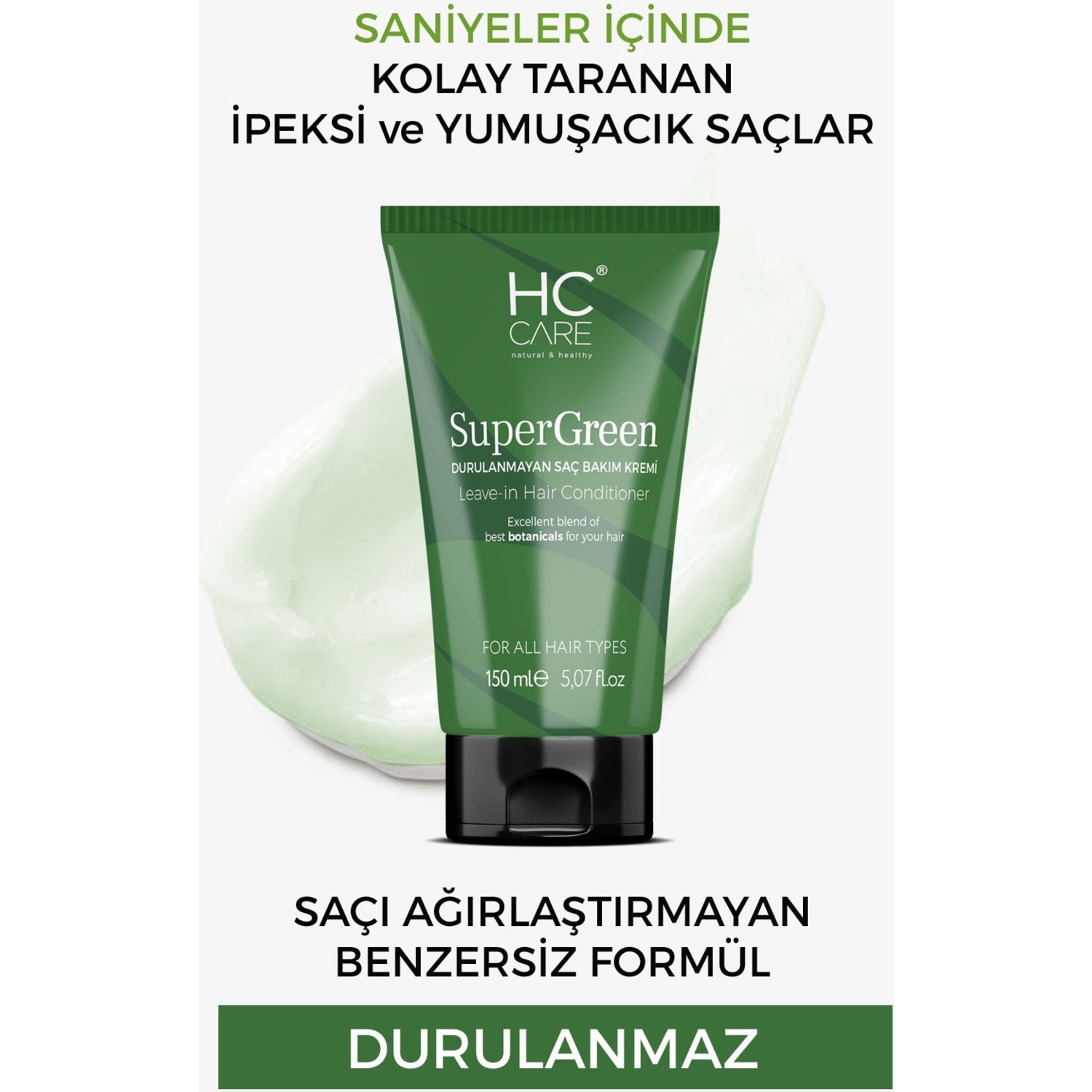 HC Care Super Green Durulanmayan Saç Bakım Kremi - 150 ml Fiyatı