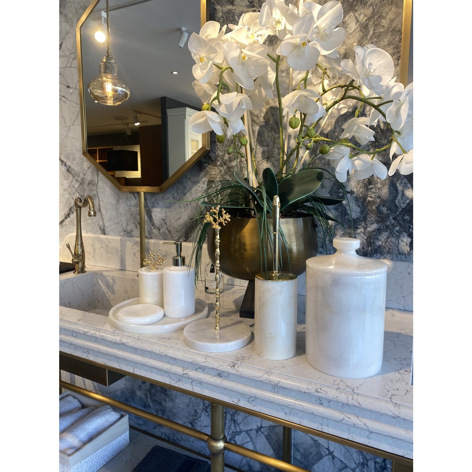 Infinity House Design Leydi Mermer 8'li Banyo Takımı Fiyatı