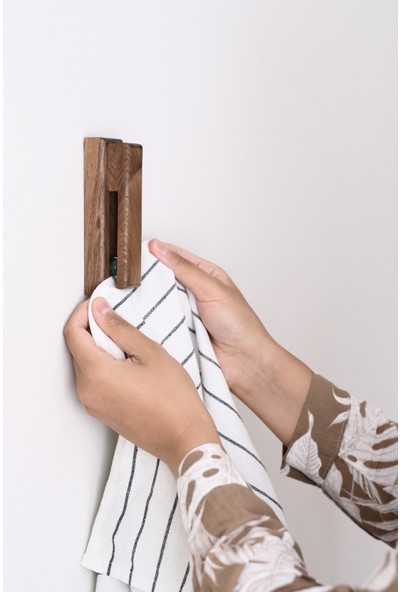 Ahşap Ceviz Havlu Askılığı 4 Adet