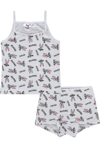 Bugs Bunny Kız Çocuk Iç Çamaşır Takımı 2-8 Yaş Beyaz