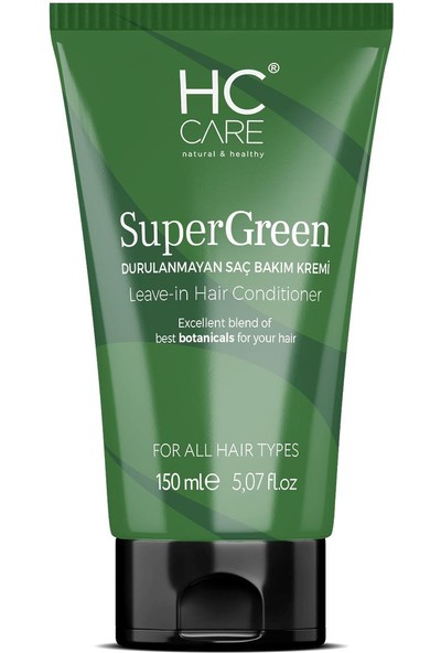 Super Green Durulanmayan Saç Bakım Kremi - 150 ml Super Green Durulanmayan Saç Bakım Kremi - 150 ml
